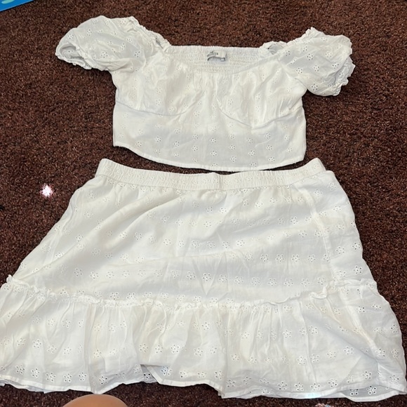 Pants & Jumpsuits | Hollister 2 Piece All White Set | Poshmark